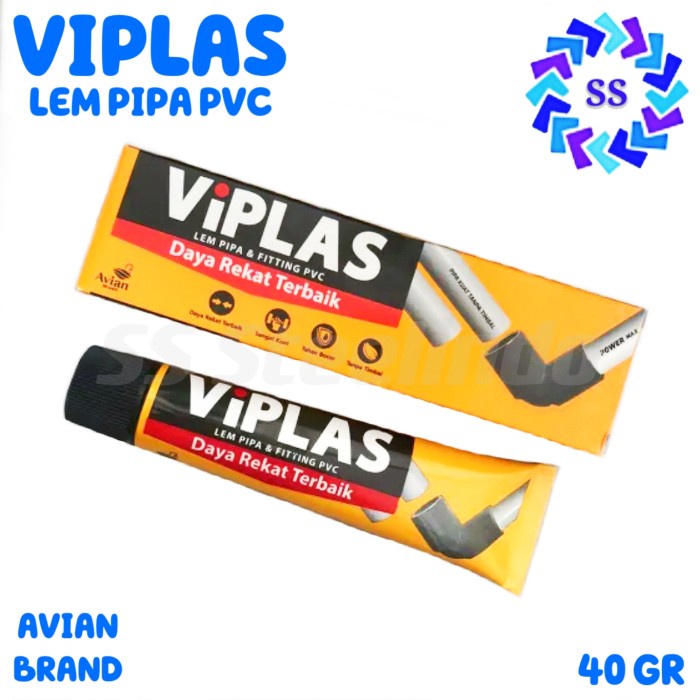 Jual LEM PIPA PVC VIPLAS TUBE 40 GR | Shopee Indonesia