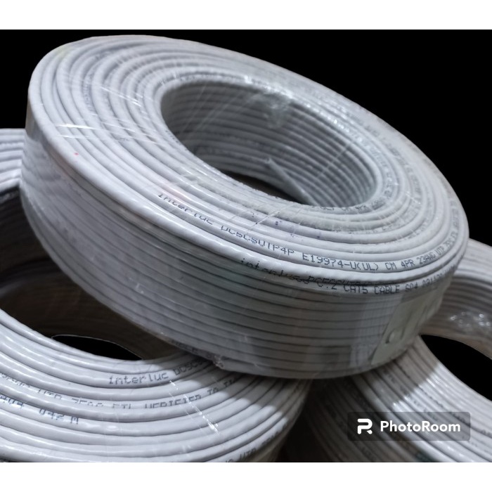 Jual Kabel Lan 100 Meter Outdoor Indoor Cat 5e FTP UTP Merk Interluc | Shopee Indonesia