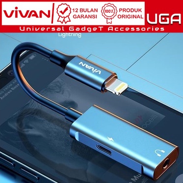 Jual VIVAN VAL01 Audio Converter Adapter Splitter Iphone Lightning To ...