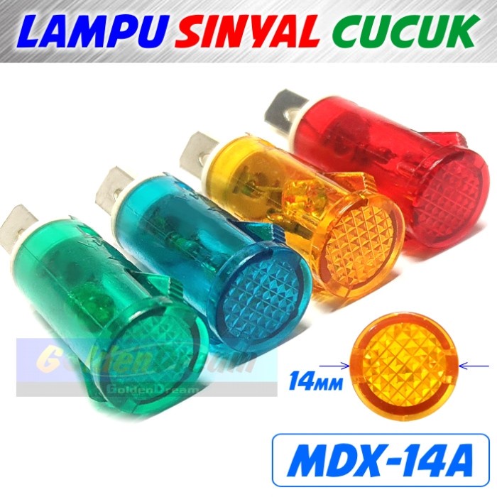 Jual Lampu Sinyal Cucuk MDX 14A LED Indicator Pilot Lamp Power MDX14A ...