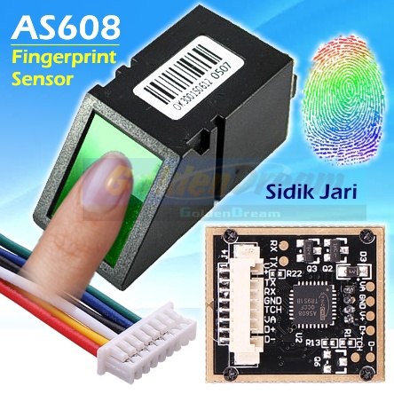 Jual AS608 Sensor Sidik Jari Optical Fingerprint Recognition Finger ...
