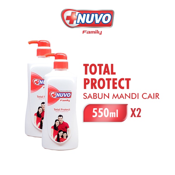 Jual Nuvo Family Sabun Mandi Cair Merah Total Protect Botol 550 ml x2 ...