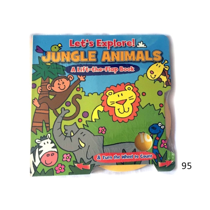 Jual Let's Explore. JUNGLE ANIMALS. Lift-the-Flap-Book. Turn Wheel to ...