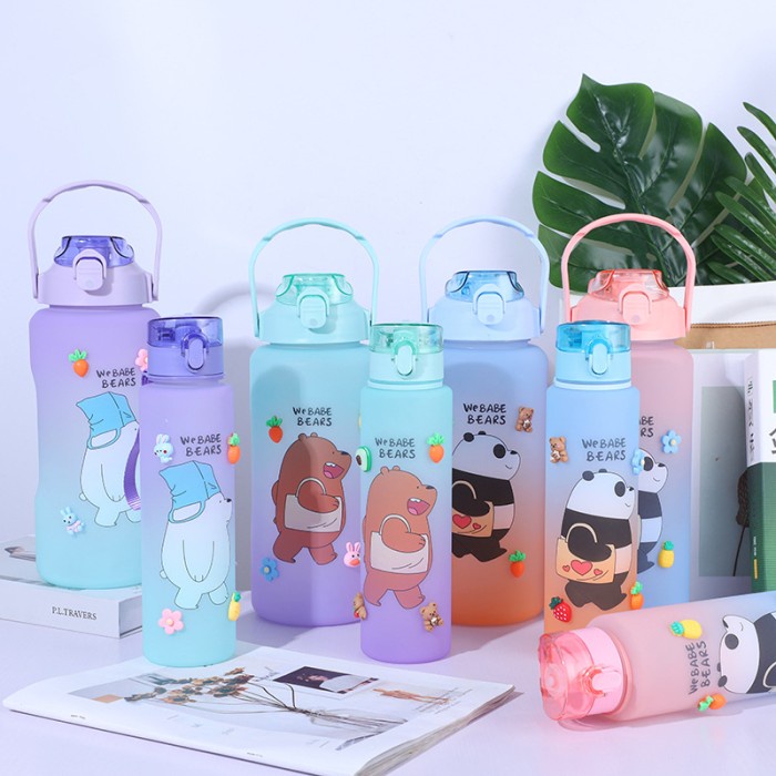 Jual TIRTA BOTOL AIR MINUM ANAK KECIL BEAR BERANAK 2 IN 1 GRADASI BOTOL ...