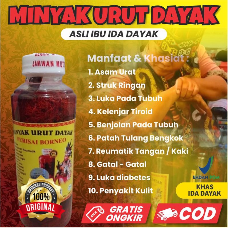 Jual Minyak Urut Dayak Asli Ibu Ida Kalimantan Minyak Pijat 250ml | Shopee Indonesia