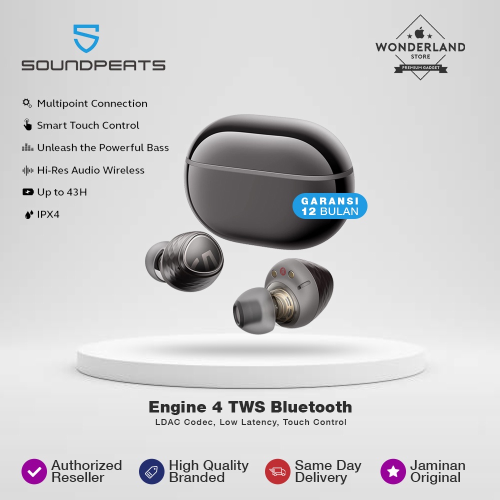 Jual Soundpeats Engine 4 TWS Bluetooth LDAC SBC Powerful High Fidelity ...