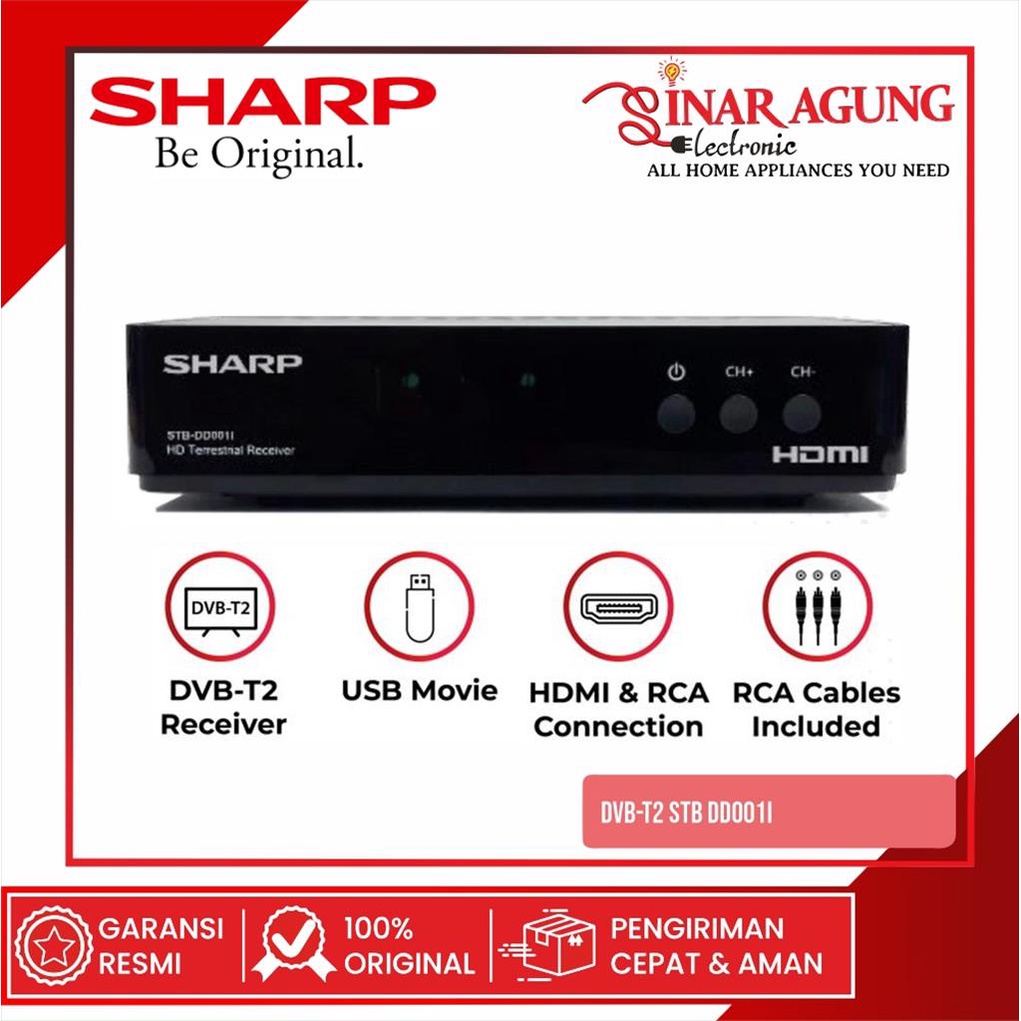 Jual [COD] SHARP SET TOP BOX / TV DIGITAL DVB-T2 STB DD001I / STB-DD ...