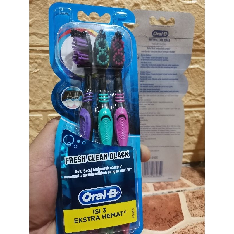 Jual Oral B Fresh Clean Black 3s | Shopee Indonesia