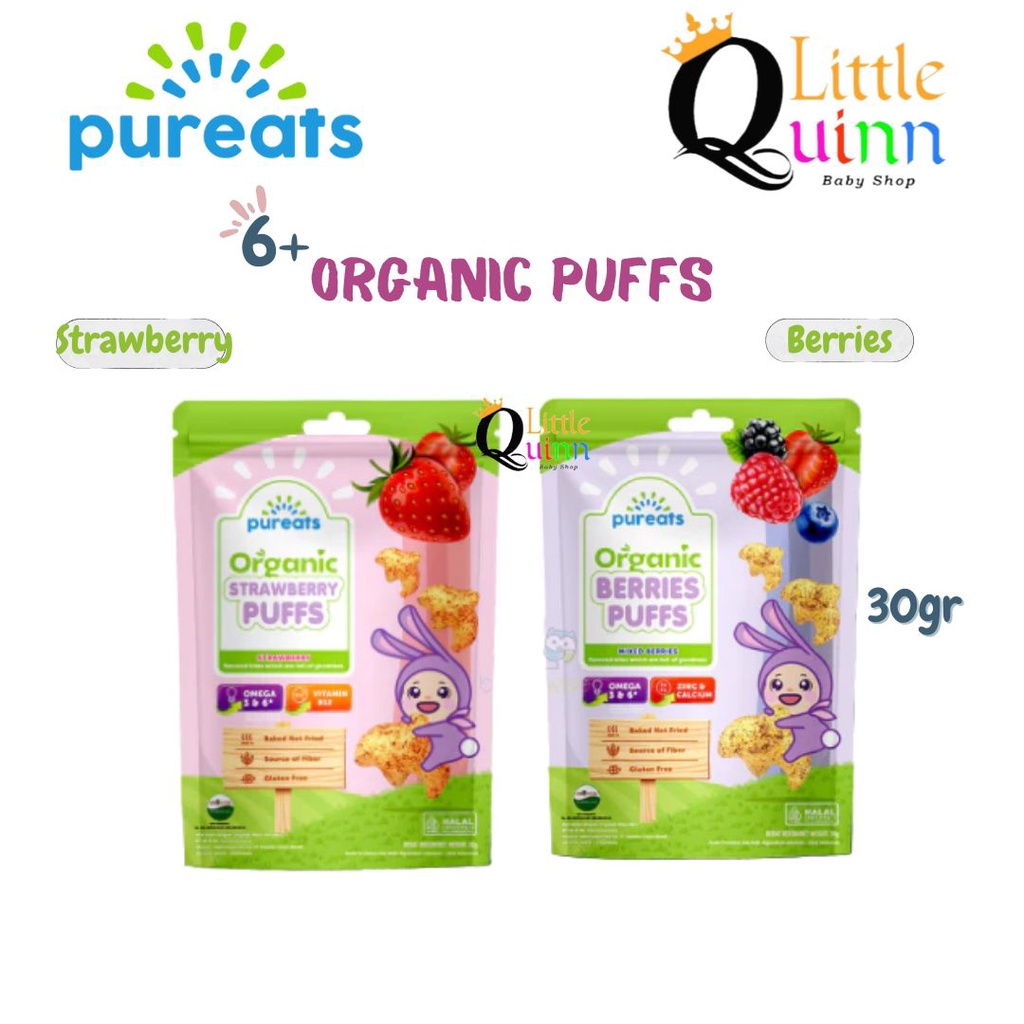 Jual Pureats Organic Puffs 30gr - Snack Buah Bayi anak | Shopee Indonesia