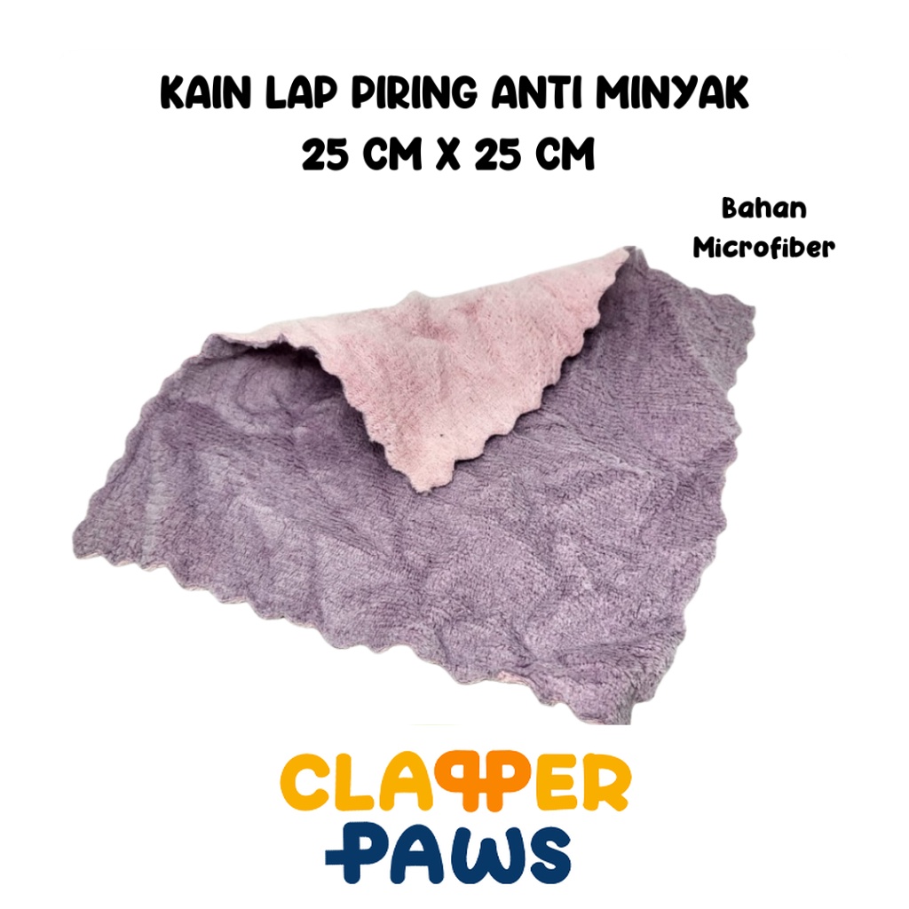 Jual Kain Lap Piring Anti Minyak Bahan Microfiber 25 X 25 cm | Shopee ...