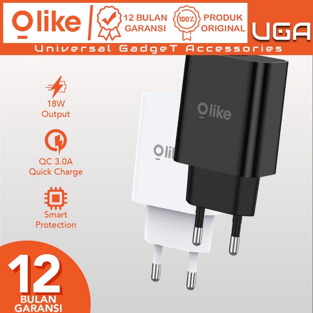 Jual OLIKE C304 Adapter Charger 18W Quick Charging 3A Smart Protection ...