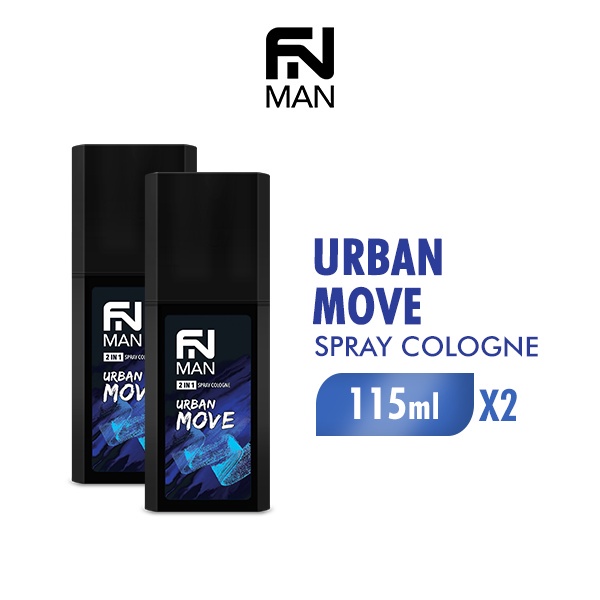Jual FN Man 2 in 1 Body Spray Urban Move 115 ml x2 | Shopee Indonesia