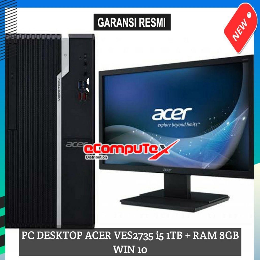 Jual PC DESKTOP ACER VERITON ES2735 CORE i5-9400, 4GB, 1TB, WIN 10 PRO ...