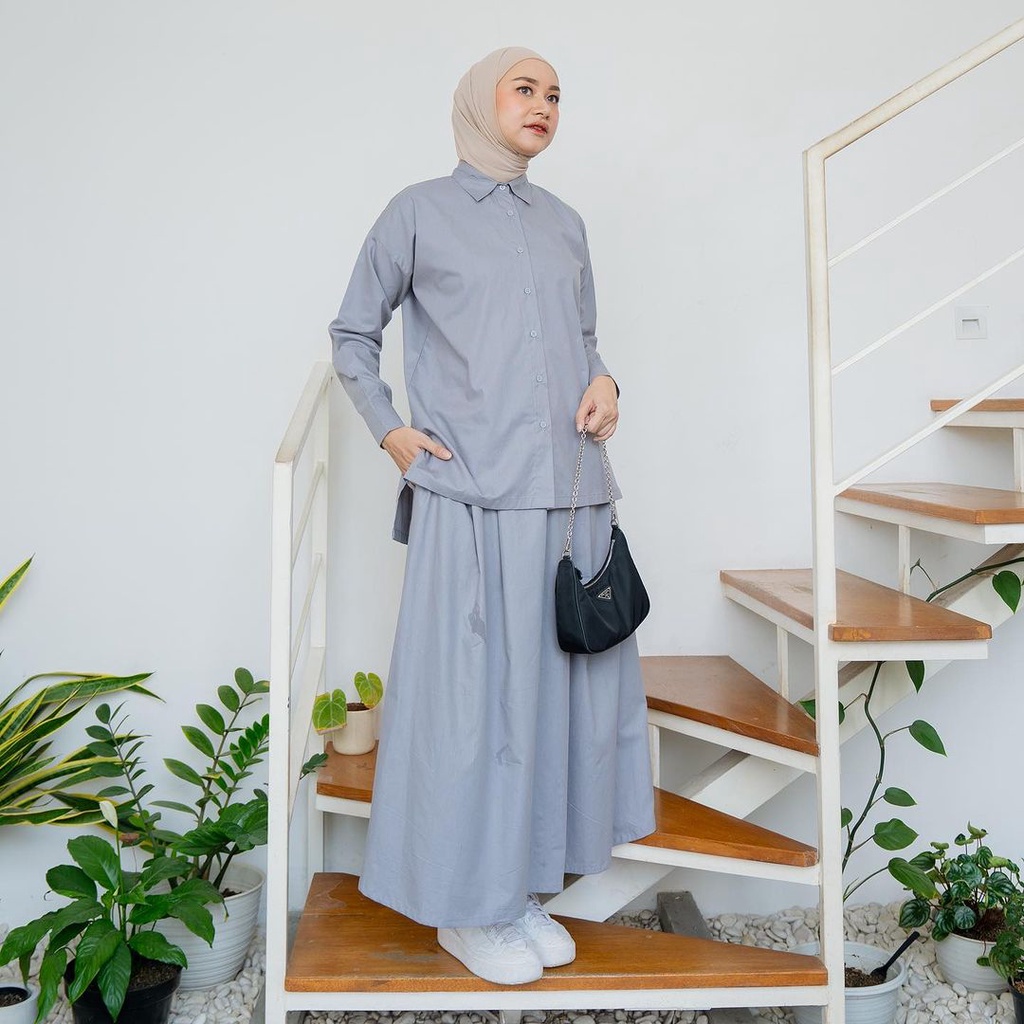 Jual MANA SET GREY / STELAN WANITA MUSLIM / SETELAN MUSLIMAH | Shopee ...
