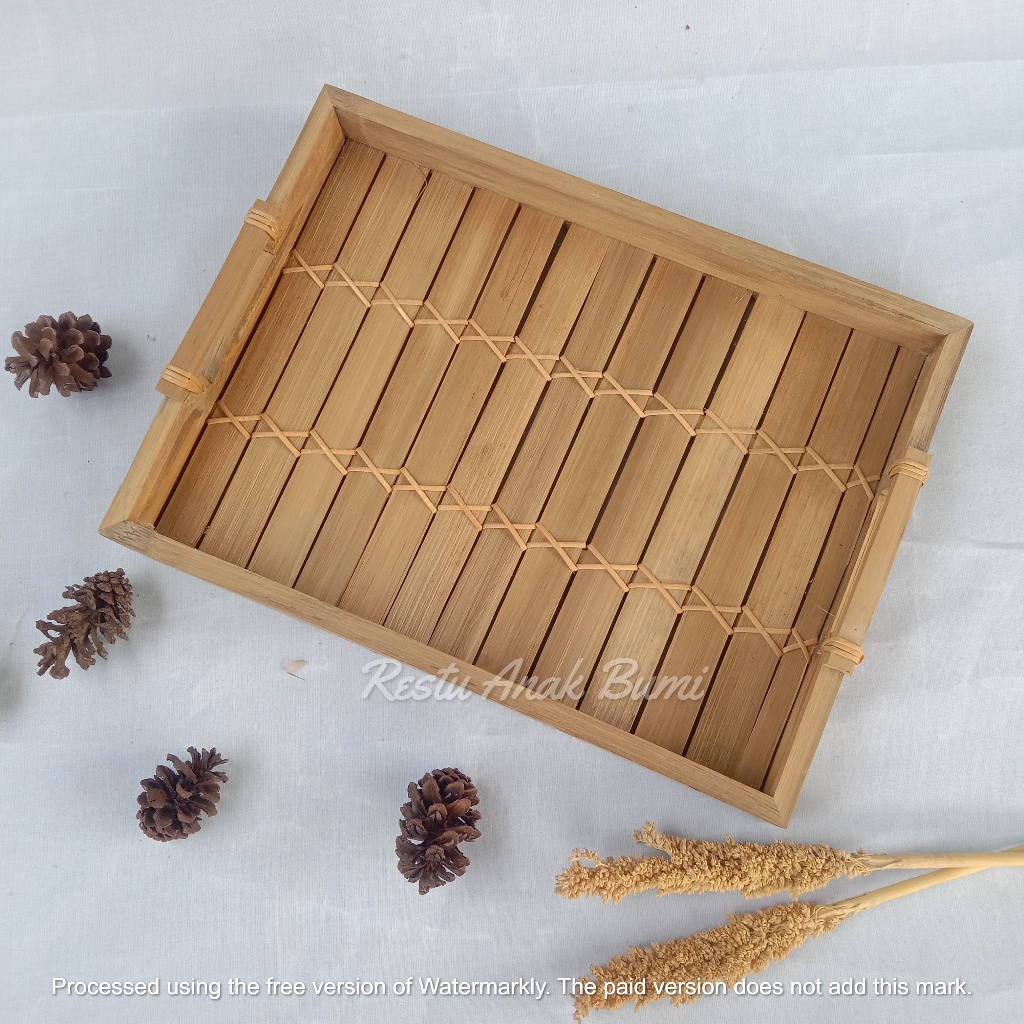Jual Nampan Bambu Japan S, M, L, XL |Baki Serving Tray | Wadah Saji ...