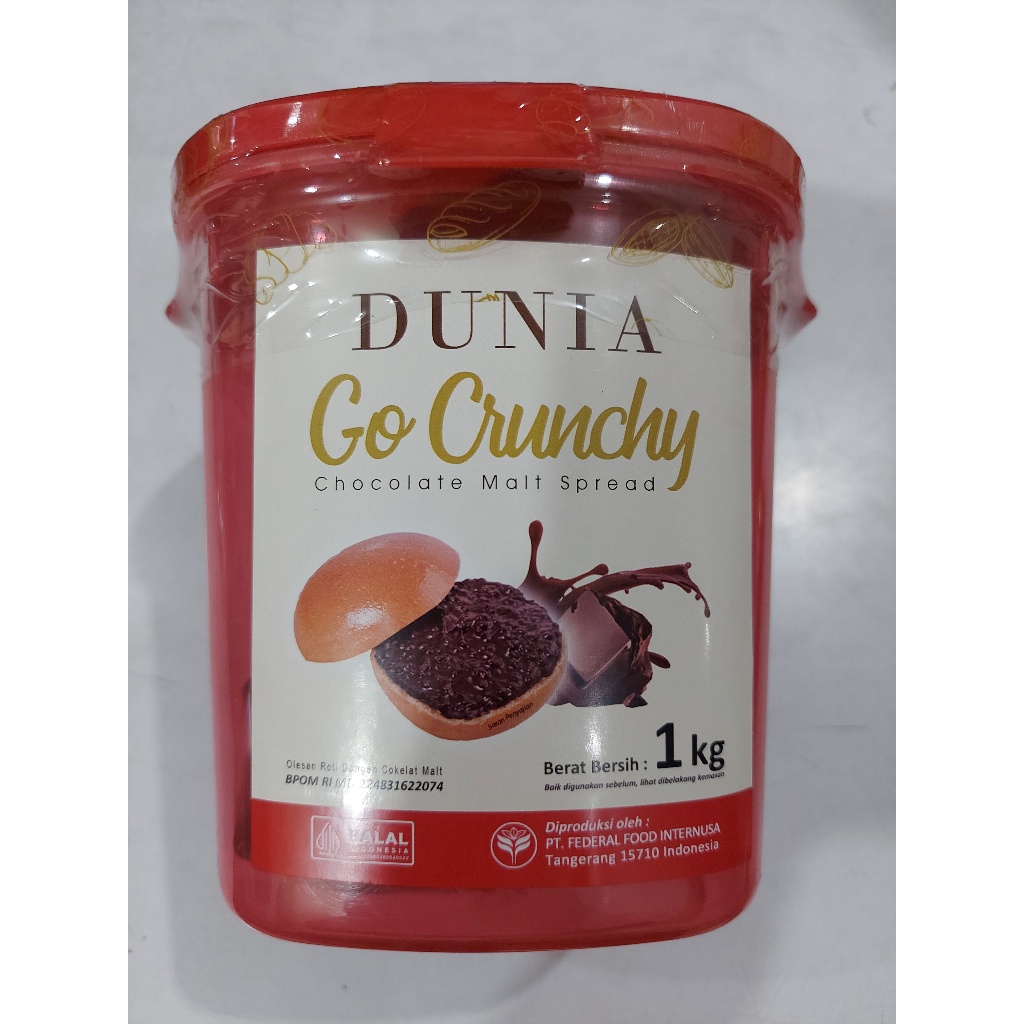 Jual COD Selai Coklat DUNIA GO CRUNCHY Kemasan 1KG | Shopee Indonesia
