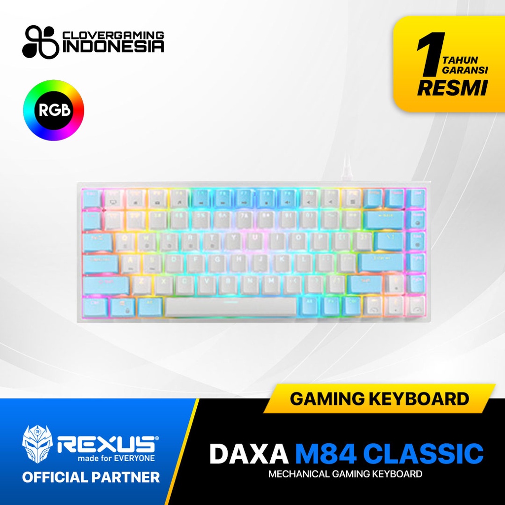 Jual Rexus DAXA M84 Classic RGB - M-84 M 84 Mechanical Gaming Keyboard ...