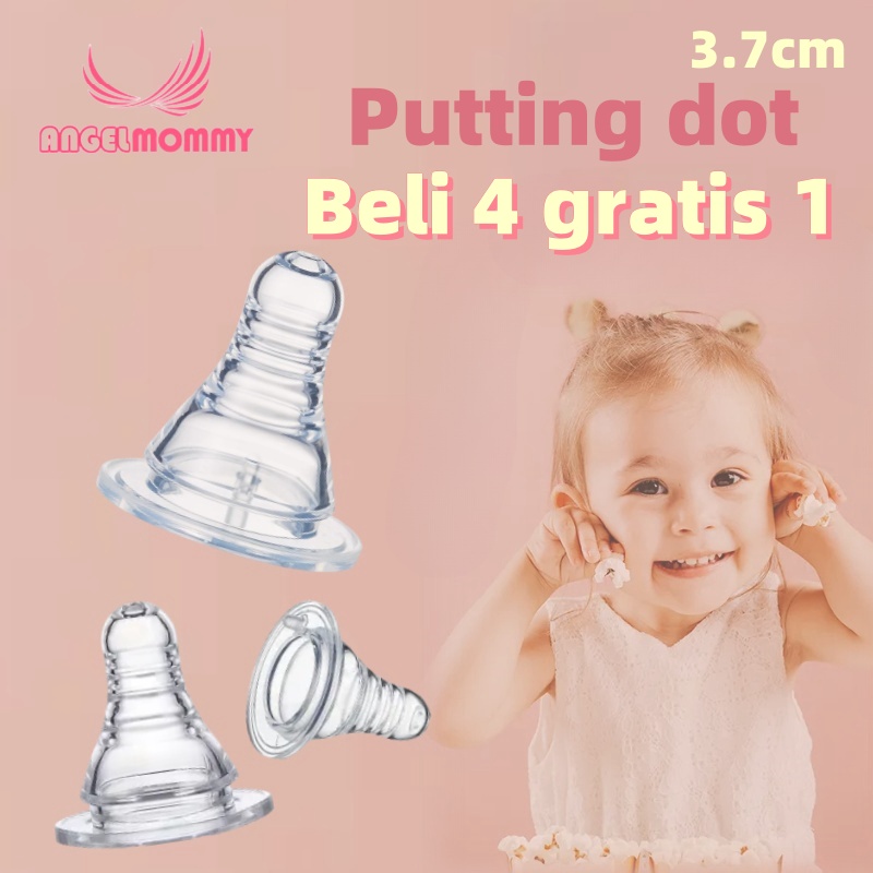 Jual 5PCS Puting Dot Bayi Peristaltic Slim Neck Nipple Murah Dot Bayi ...
