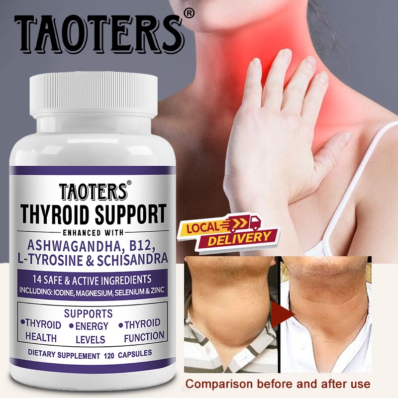 Jual 【EXP：12/2025】 Thyroid Support Supplement, Thyroid Capsules with ...