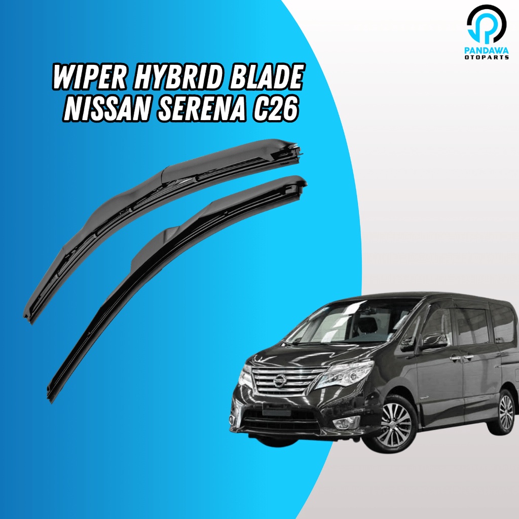 Jual 1 Set Wiper Hybrid Nissan Serena C26 Tanpa Rangka Besi Model ...
