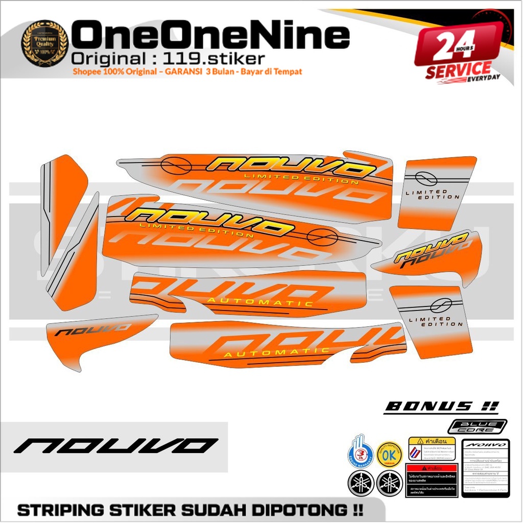 Jual STRIPING NOUVO LELE LIMITED EDITION / STIKER NUVO LELE / STICKER ...