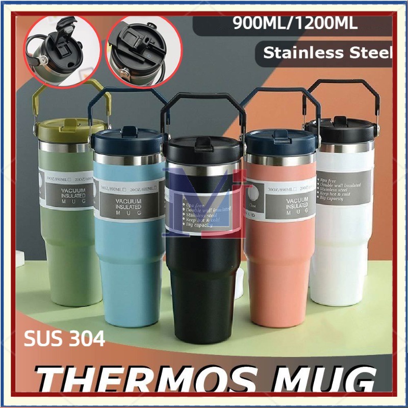 Jual 【COD】Tumbler Handle Botol 1200ML BPA FREE Vacuum Insulated ...