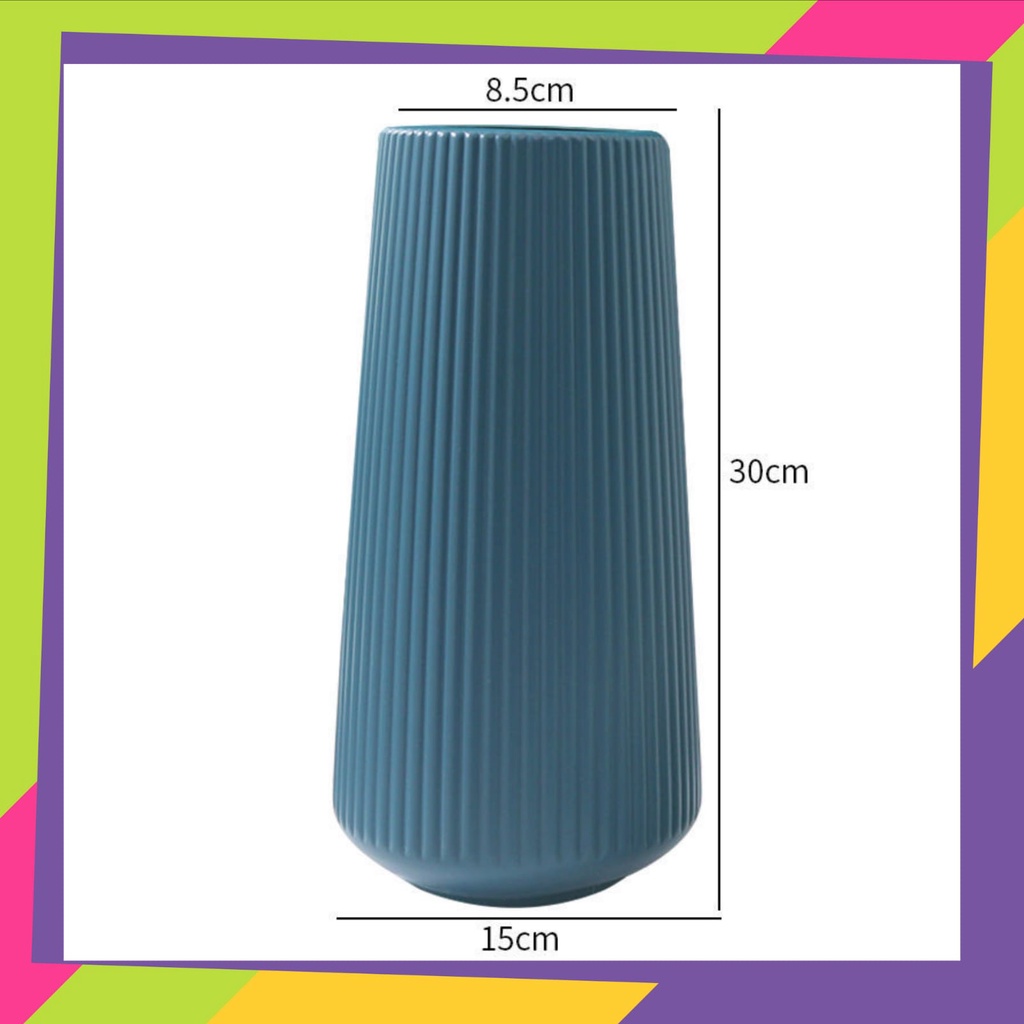 Jual 1333D2 / Pot bunga plastik model Guci garis2 / Vas bunga tanaman ...