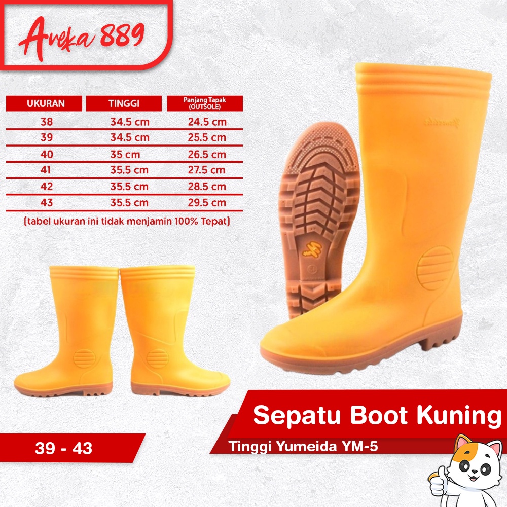Jual Sepatu Boot Yumeida 5 Kuning Tinggi APD Kontruksi Proyek ...