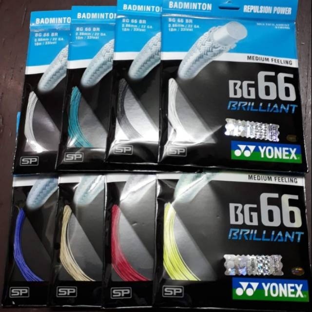 Jual CD45GH78 Senar Badminton Yonex BG66 Brilliant BG 66 B Original ...