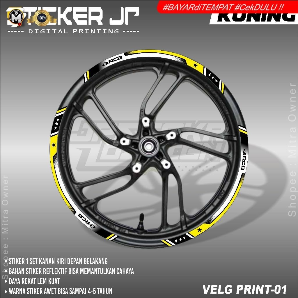 Jual Stiker Cutting List Velg Princut - Sticker Velg All Motor Matic ...