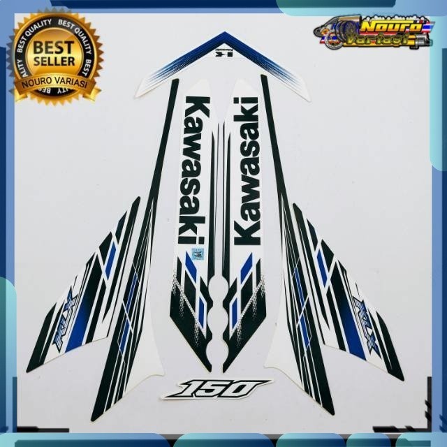 Jual Stiker Striping motor kawasaki klx 150 lama hitam putih standar ...