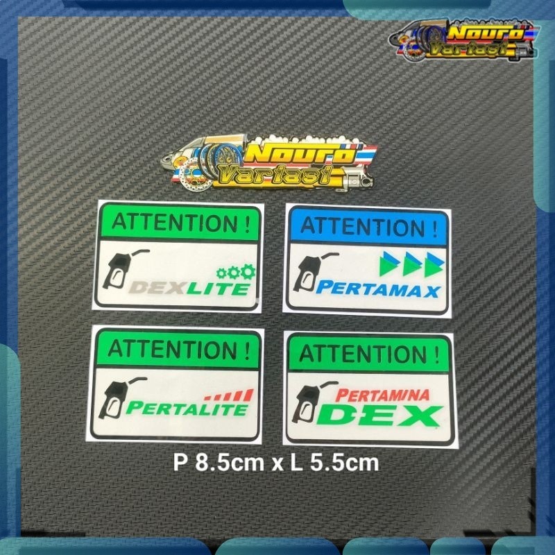 Jual Sticker stiker cutting Attention Pertamax pertalite dexlite ...
