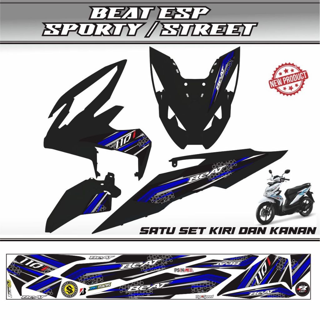 Jual STIKER STRIPING HONDA BEAT SPORTI / BEAT ESP / STIKER STRIPING ...