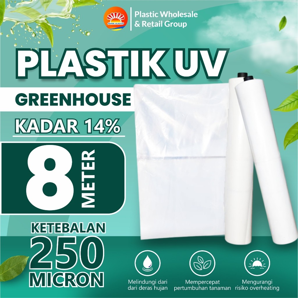Jual Plastik UV Greenhouse ECERAN per Meter Panjang Dengan Lebar 8 ...