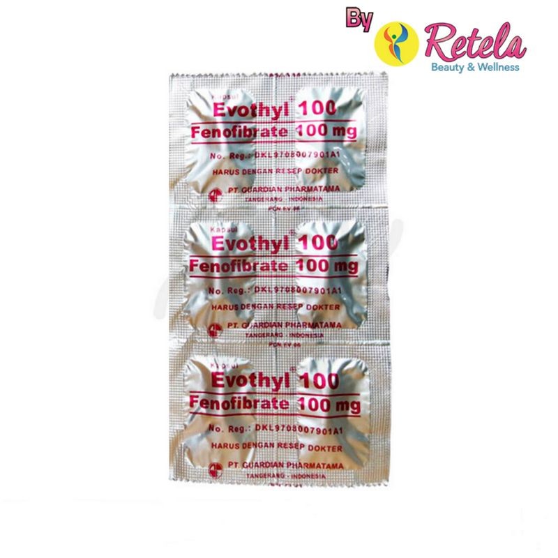 Jual EVOTHYL 100MG 1 STRIP 6 KAPSUL/ FENOFIBRATE/ KOLESTEROL | Shopee ...