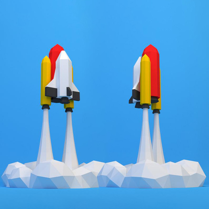 Jual 60cm Space Shuttle Plane Paper Model Space Theme Room Decor 3D DIY ...