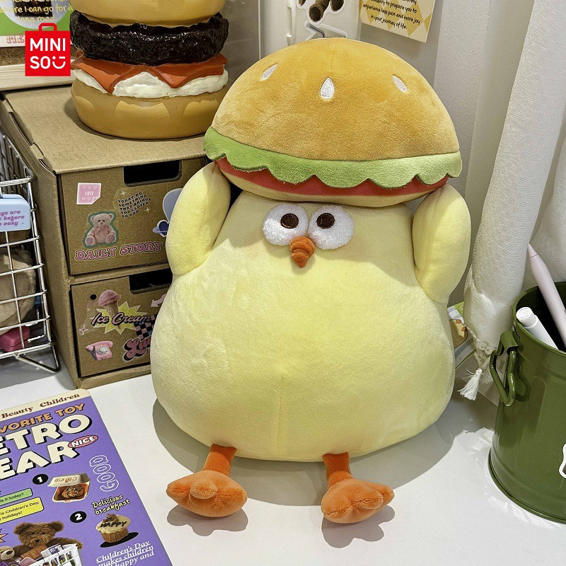 Jual Hot Miniso Dundun Series Burger Chicken Plush Toy Cute Doll Sofa ...