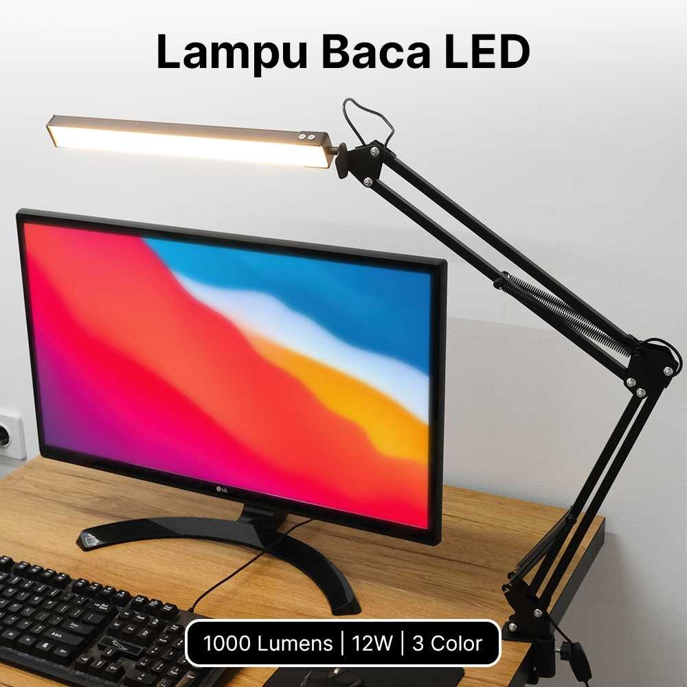 Jual Lampu Meja Ouryes Lampu Baca LED Reading Desk Lamp 1000 Lumens 12W ...