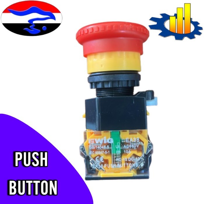 Jual PUSH BUTTON EMERGENCY STOP EWIG | Shopee Indonesia