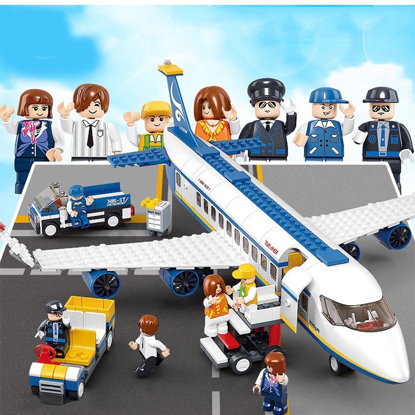 Jual Mainan Pesawat Terbang Airliner Plane Mainan Balok Susun Brick ...