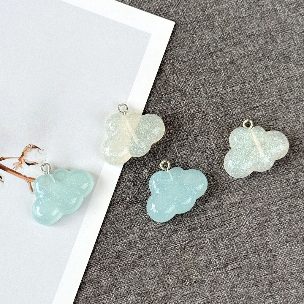 Jual Biizu Beads 1 Pcs Charm Akrilik - PLUFFY CLOUD AWAN GLITTER ...