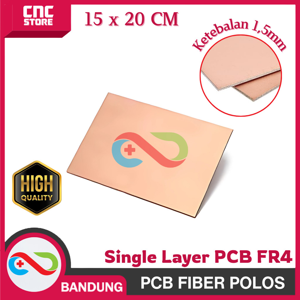 Jual PCB POLOS SINGLE LAYER FR4 FIBER 15X20CM | Shopee Indonesia