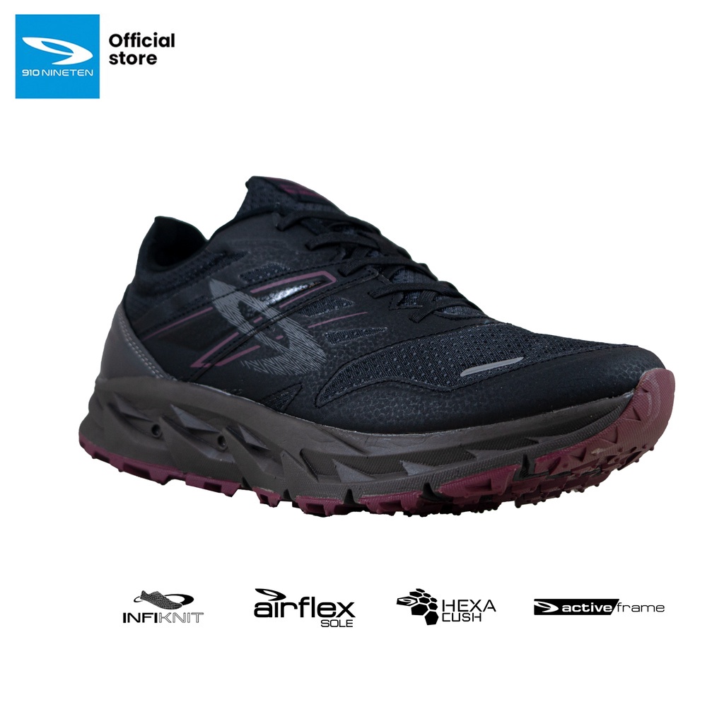 Jual Sepatu 910 Nineten YUZA EVO Sepatu Trail Running - Hitam/Burgundy ...