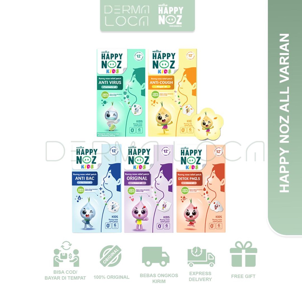Jual Happy Noz Sticker Bawang - Original - Anti Bac - Cough - Detoks ...