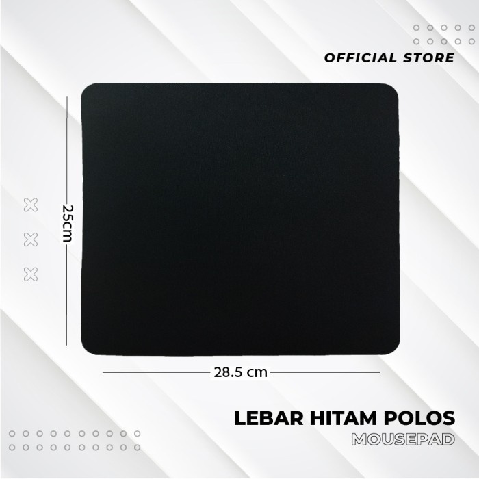 Jual Mouse pad Gaming Lebar Hitam 25cm x 29 cm | Shopee Indonesia
