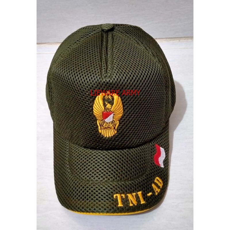 Jual TOPI JARING ARMY LOGO TNI AD / TOPI JALA HIJAU ARMY LOGO EKAPAKSI ...