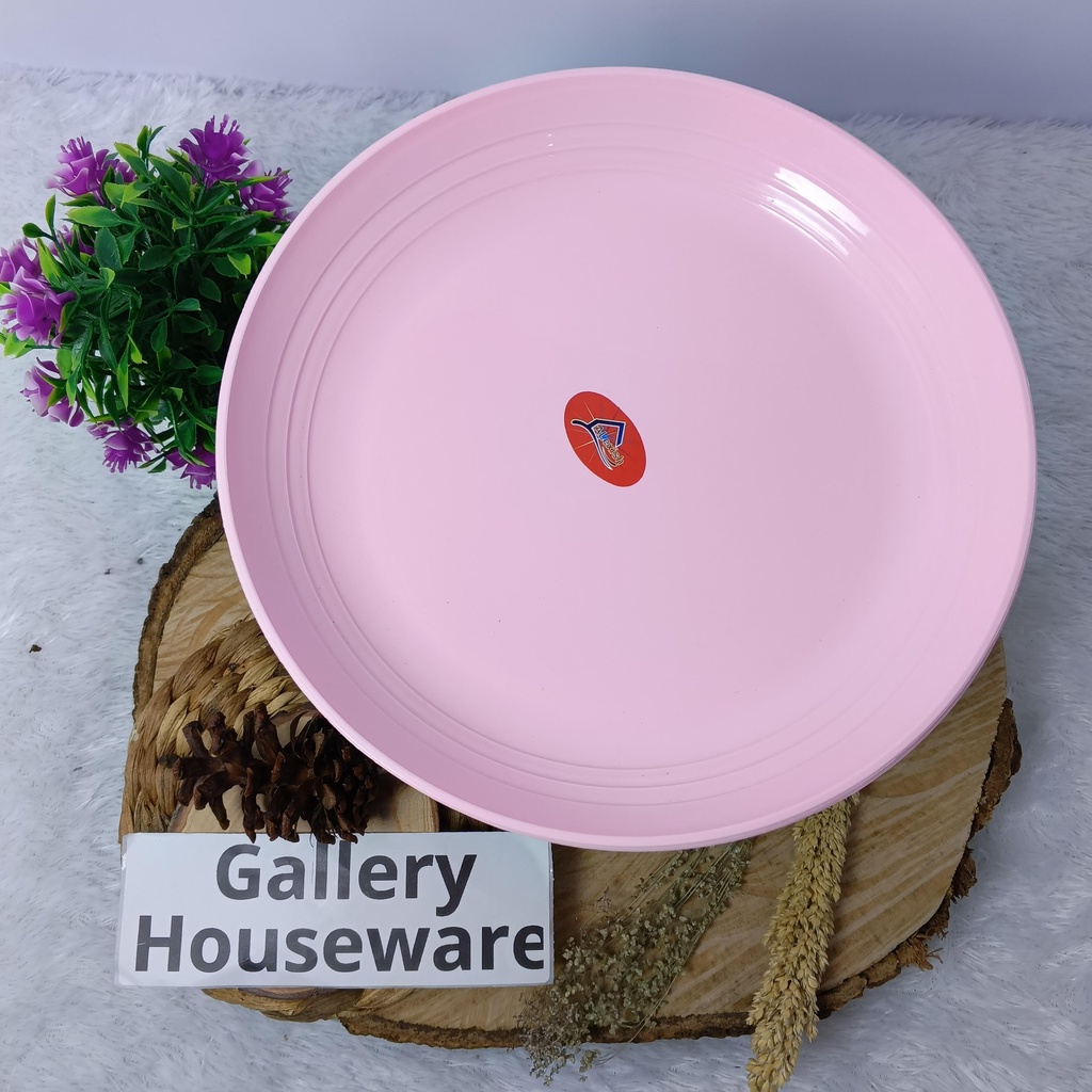 Jual Piring bulat Cantik Alexish 120 Piring bulat 10inchi warna pink ...