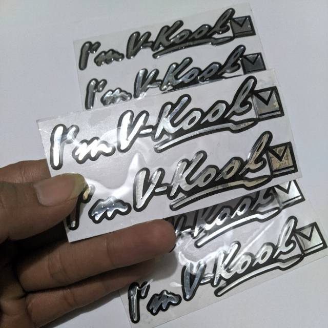 Jual stiker timbul 3D emblem im vkool isi 2 sticker mobil motor ...