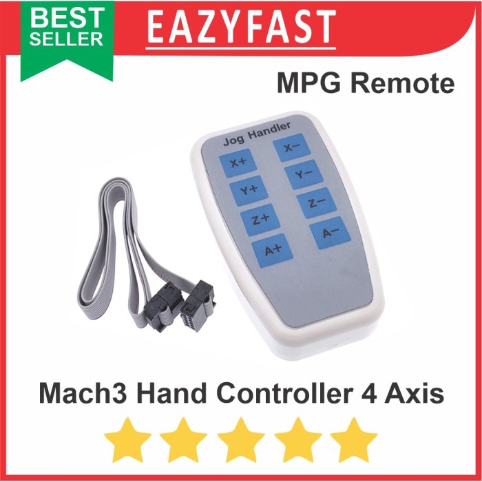 Jual Mach3 CNC Hand Control Controller 4 Axis Jog Handler MPG Hand ...