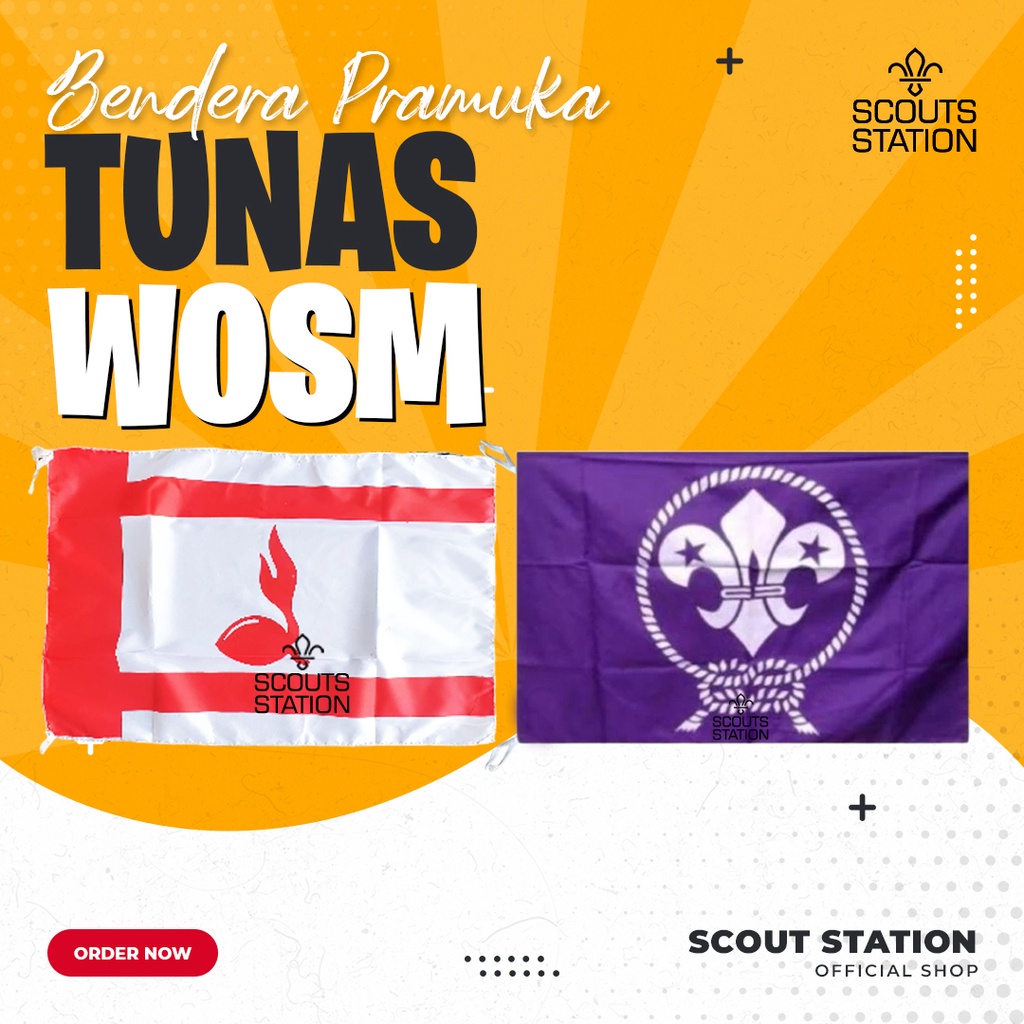 Jual Bendera Tunas Kelapa / Bendera Pandu Dunia WOSM / Bendera Cikal ...